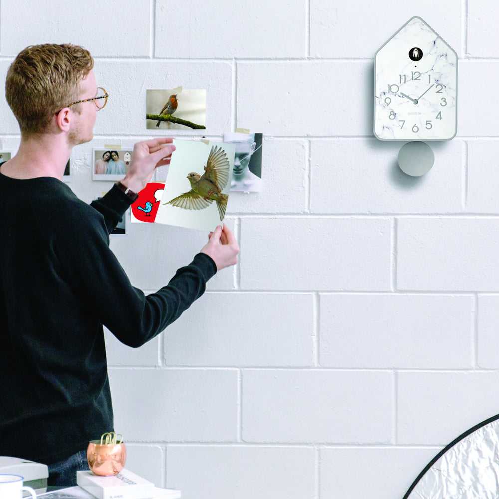 'QQ-UP' WALL CLOCK WITH PENDULUM "HOME"